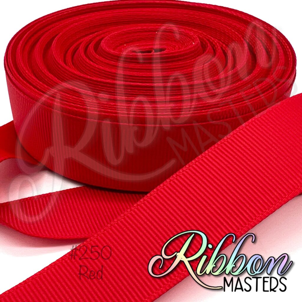 #250 Red Solid Color Grosgrain Ribbon | Ribbon Masters