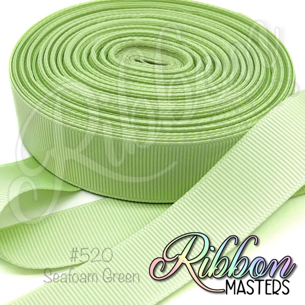 #520 Seafoam Green Solid Color Grosgrain Ribbon | Ribbon Masters